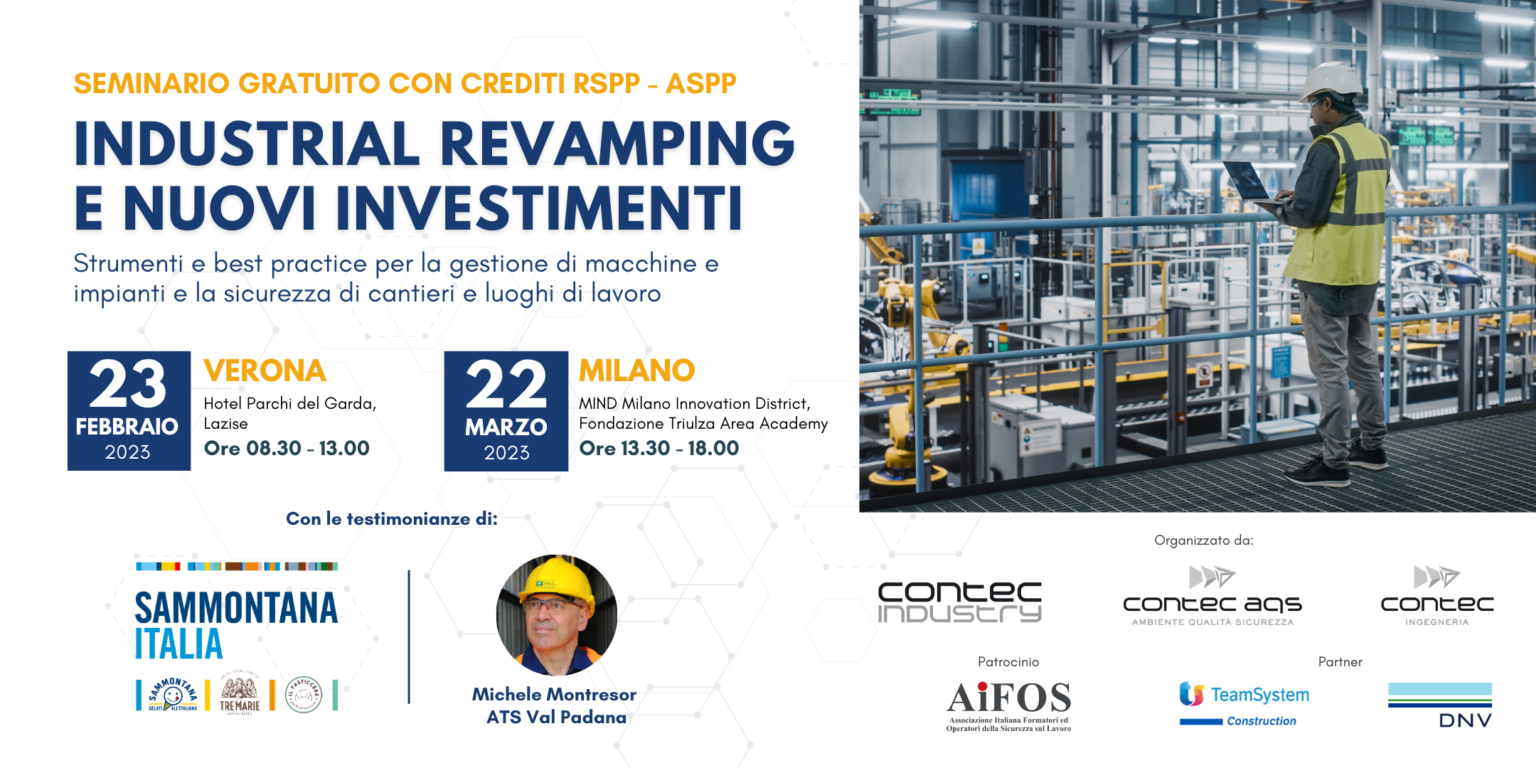 Seminario gratuito | Verona e Milano - Contec Industry